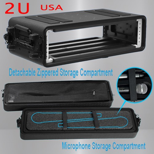 Rack Case 2U + Screws Space SHALLOW 15 In Deep shell, Light Weight DJ ...