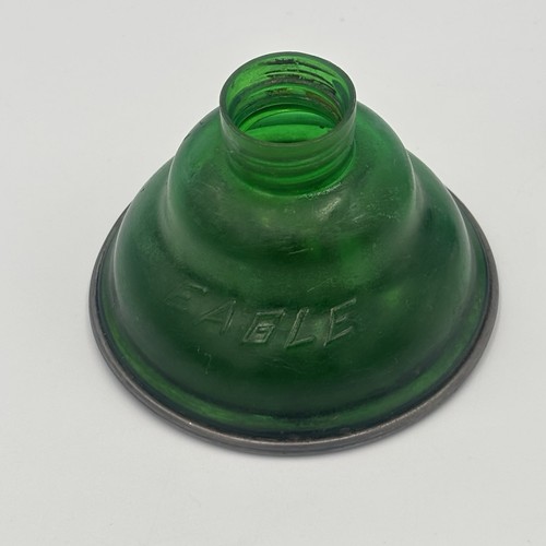 Vintage Eagle Oil Can Small Handy Oiler Green Translucent Plastic Thumb ...