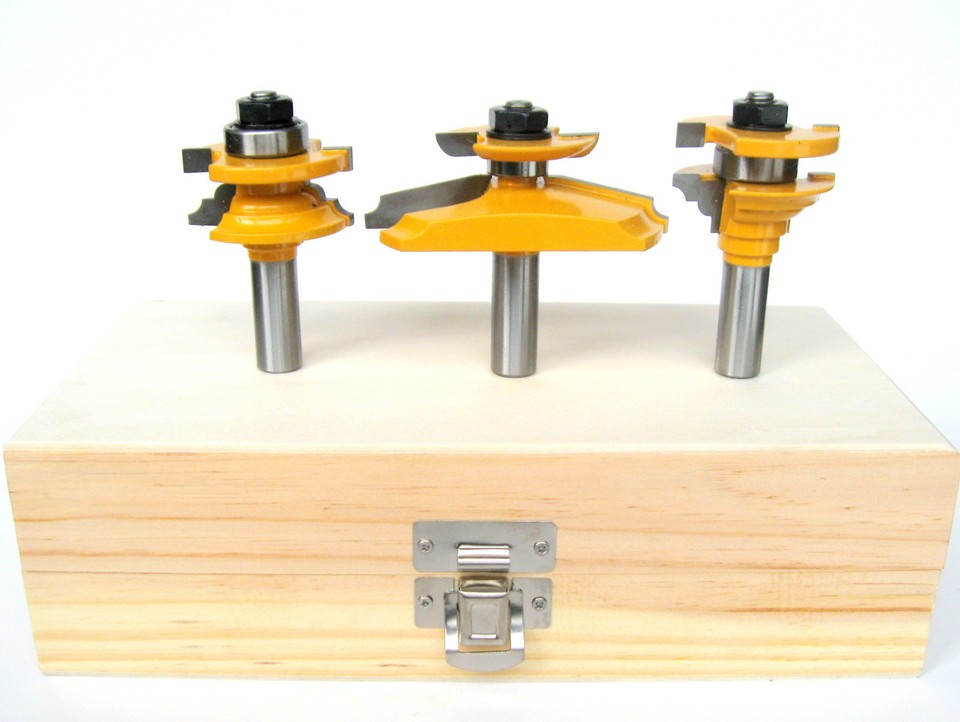 3pc 1/2" SH 12° Raised Panel /Backcutter & Classical R&S Router Bit Set ...