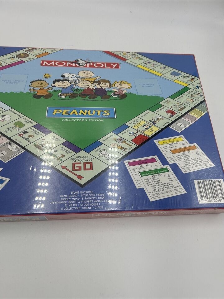2002 Peanuts Monopoly Collectors Edition Board Game New Factory Sealed ...