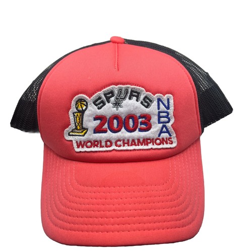NBA 2003 spurs Mitchell And Ness Hat Mesh Champions World Cap Trucker ...