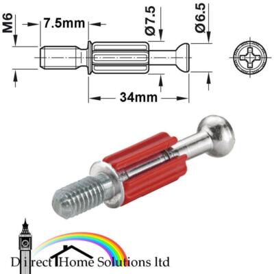Hafele Minifix S200 Connecting Bolts M6 Thread Cam Locking Screws ...