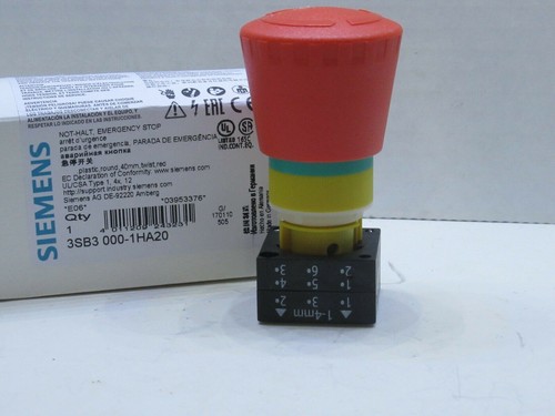 1PC New Siemens 3SB3 000-1HA20 Emergency Stop Switch 3SB30001HA20 Free ...