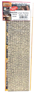HO/N Scale Chooch 8254 Flexible Random Stone Wall w/Self-Adhesive ...