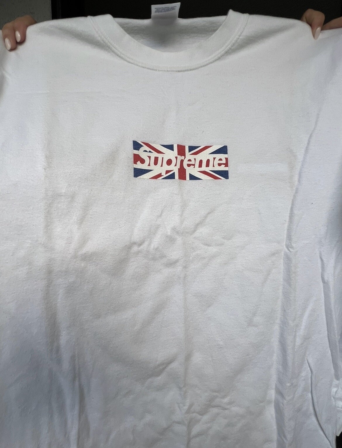 Supreme Union Jack Long Sleeve Box Logo Shirt Size M - Gem