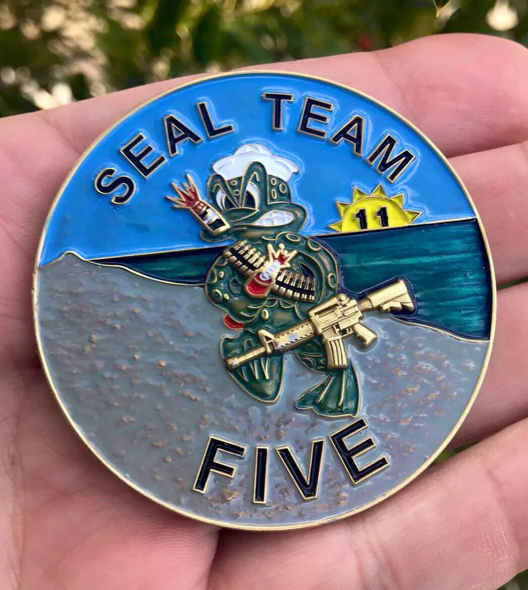 Navy Seal Team Trident Bone Frog Raft Nsw Challenge Coin Navy Seal