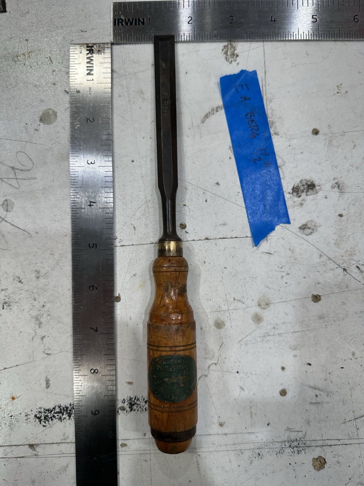 EA berg, swedish made shark chisel. Tanged, 1/2" Curly birch handle | eBay