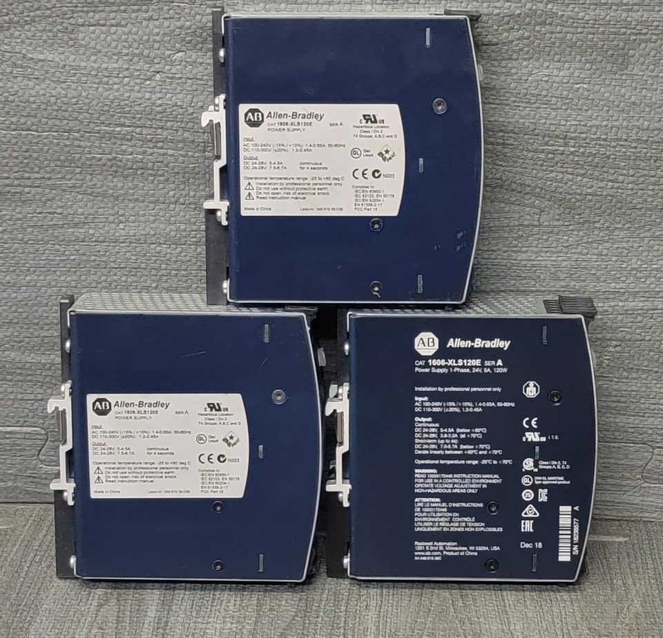 Allen Bradley 1606-XLS120E Ser A Power Supply, Input 100-240VAC, Output ...