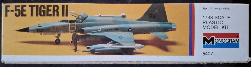 Monogram 1:48 F-5E Tiger II – USAF Fighter Jet Mdl Kit – Vntge - Open ...