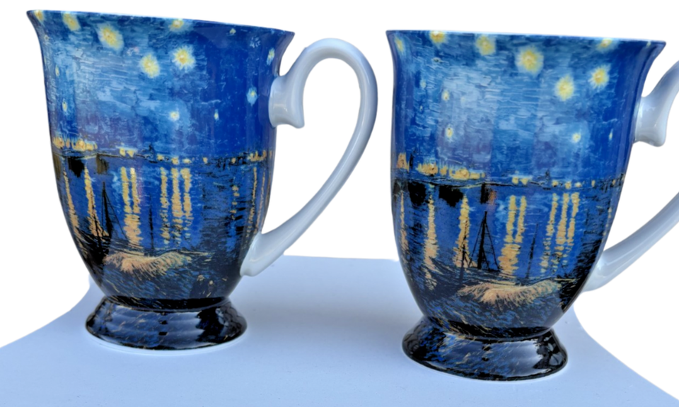 Van Gogh’s Gift Box – Set of 2 Starry Night on the Rhône Tea Cups + Tea ...