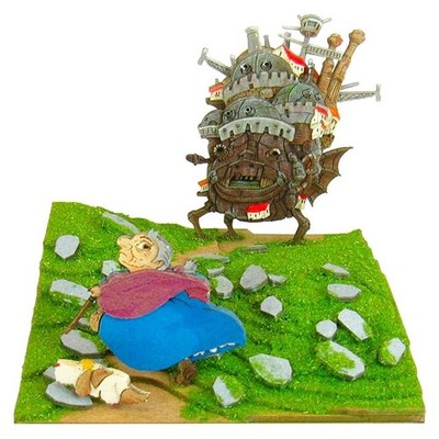 Studio Ghibli Mini Howl's Moving Castle Howl's Castle and Sophie Paper ...