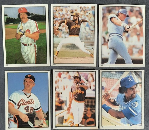 1981 Topps MLB Baseball Stickers Lot of 6 Mike Schmidt HOF Frank White ...