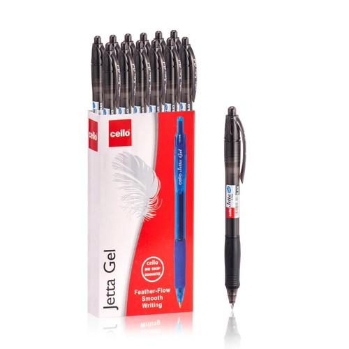 BIC Cello Jetta Gel Pen 0.7mm Fine Point Black Blue Red Smooth Writing ...