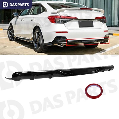 For 2022-2025 Civic HPD Style Gloss Black Rear Bumper Diffuser ...