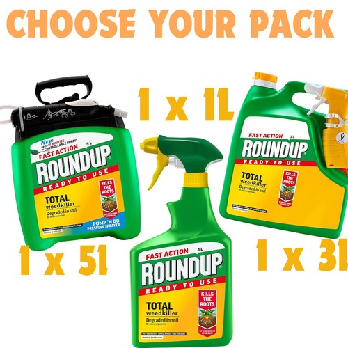 Roundup Fast Action WeedkillerPump, Ready to Use, Manual Spray 1-3-5 ...