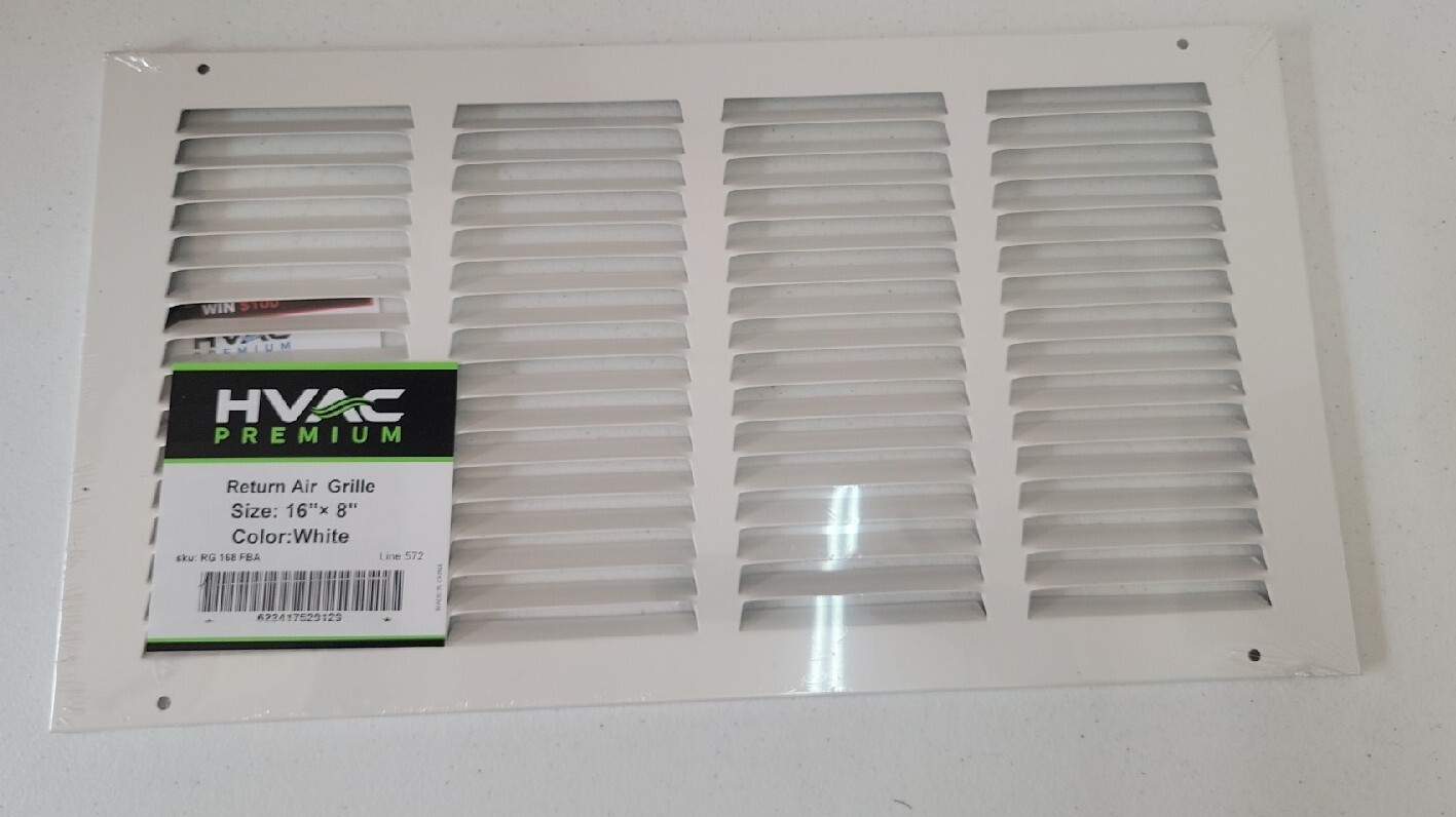 HVAC PREMIUM Return Air Grille 16”x8” White NEW | eBay