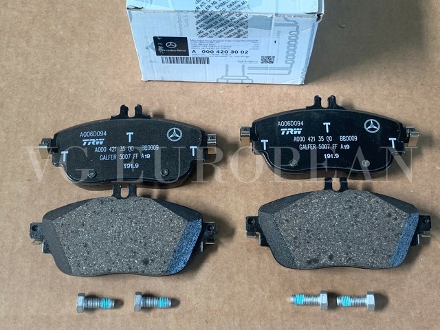 MERCEDES BENZ a W176 Front AMG Brake Pad Set A0004203002 Genuine for ...