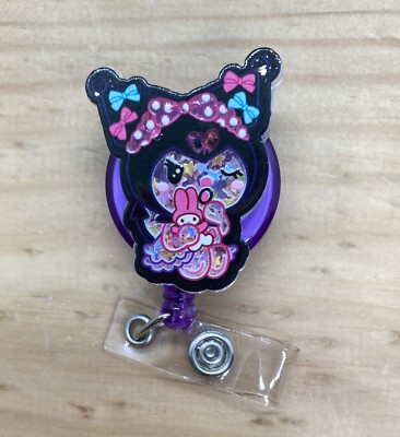 Hello Kitty’s Kuromi Confetti Shaker Badge reel | eBay
