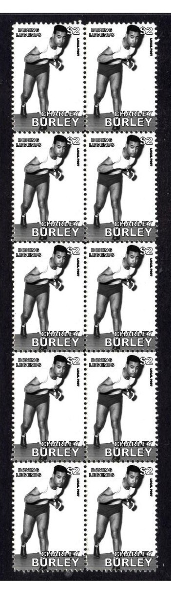 Charley Burley Boxing Legend Strip Of 10 Mint Stamps #5 | eBay
