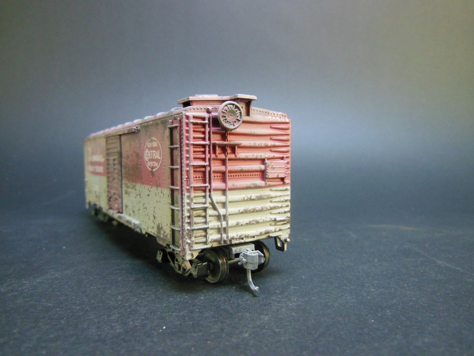 HO SCALE CUSTOM WEATHERED NEW YORK CENTRAL PACEMAKER NYC 174503 40' BOX ...