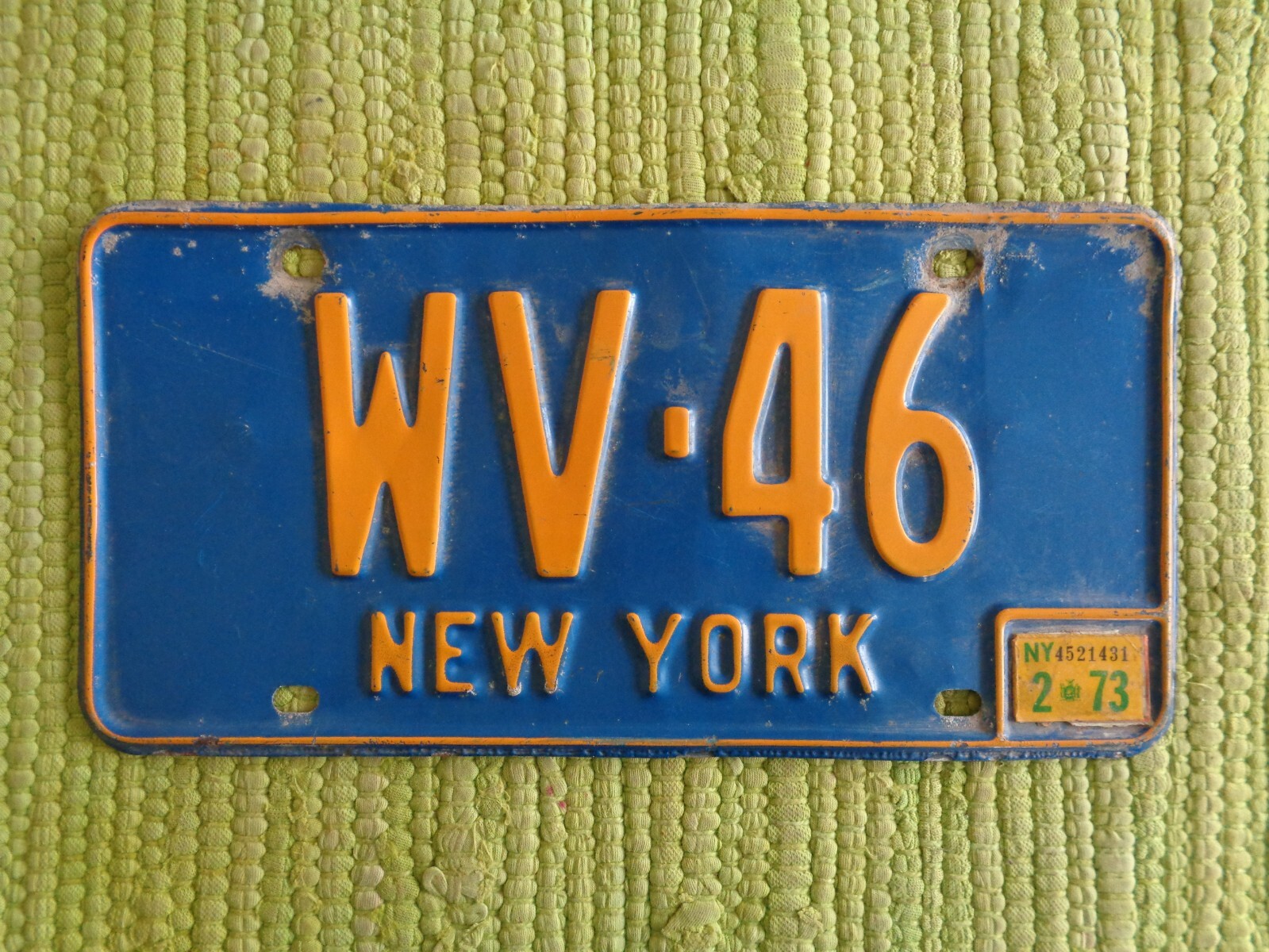 1966 67 68 69 70 71 72 w/73 Reg New York License Plate NY Tag WV-46 | eBay