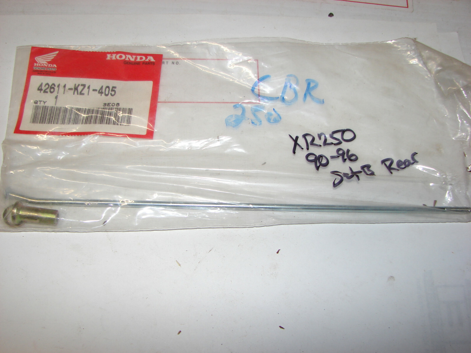 GENUINE Honda NOS OEM 42611-KZ1-405 SPOKE SET B, RR. QTY 1 XR250R 90-96 ...
