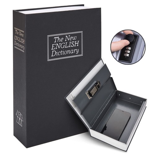 Book Safe Box Cash Money Combination Lock Home Hidden Vault Dictionary ...