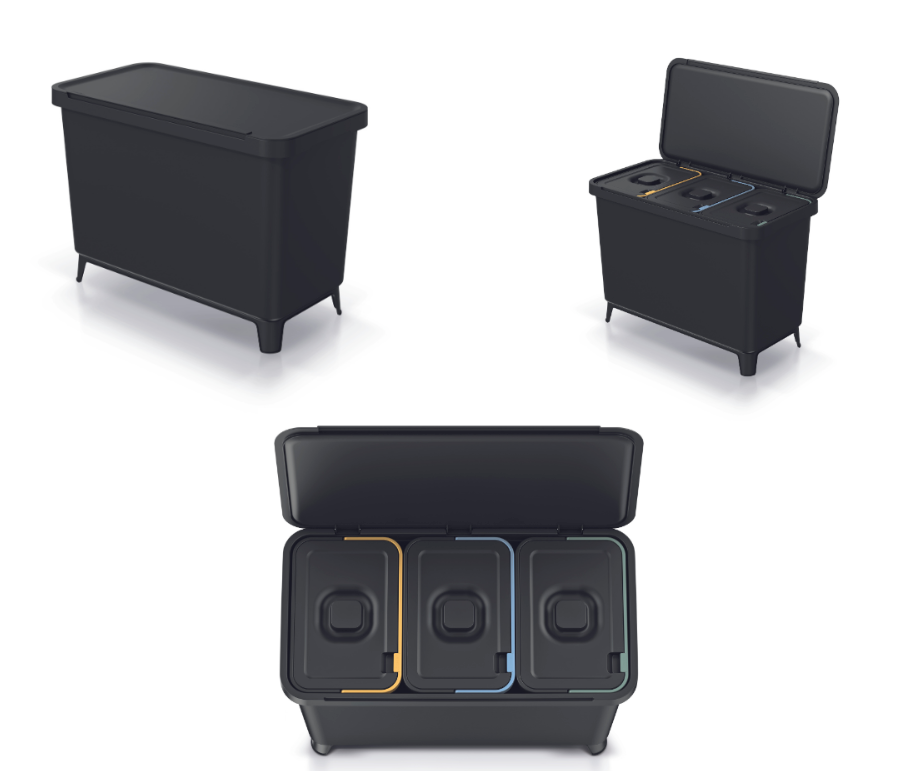 Waste Separation Bin Recycling System 3x10L or 1x23L + 2x10L for House ...