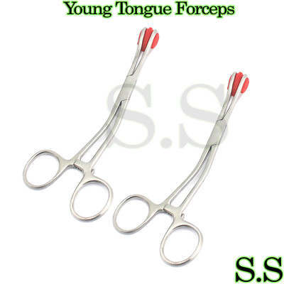 3 pcs Young Tongue Forceps Surgical OB/Gynecology with Rubber | eBay