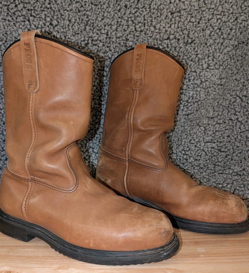 Red Wing Mens 11B Pecos 1105 Boots Shoes Brown Leather USA Work Cowboy ...