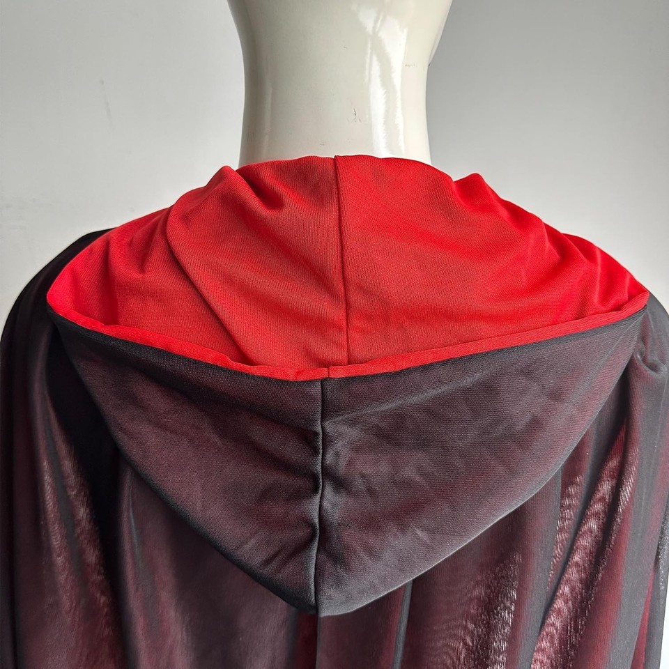 Halloween Vampire Hooded Cape, Unisex Reversible Cloak 47.5'' Youth | eBay