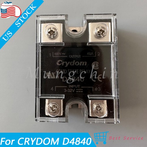 2PCS For Crydom D4840 Output 480VAC 40A Input 3-32VDC SSR Solid State ...