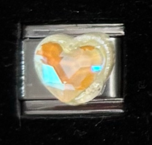 Raised Resin Heart Italian Charm Enamel Link 9MM K22 Style HPP | eBay