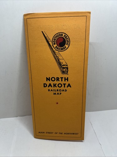Vintage Northern Pacific Railway “North Dakota” Railroad Map 1948 | eBay