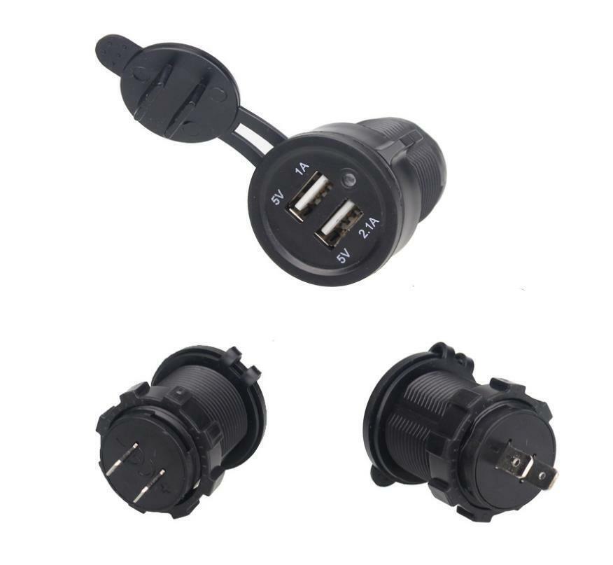 12V 10A Dual USB Socket Charger Cigarette Voltmeter Camper Van ...