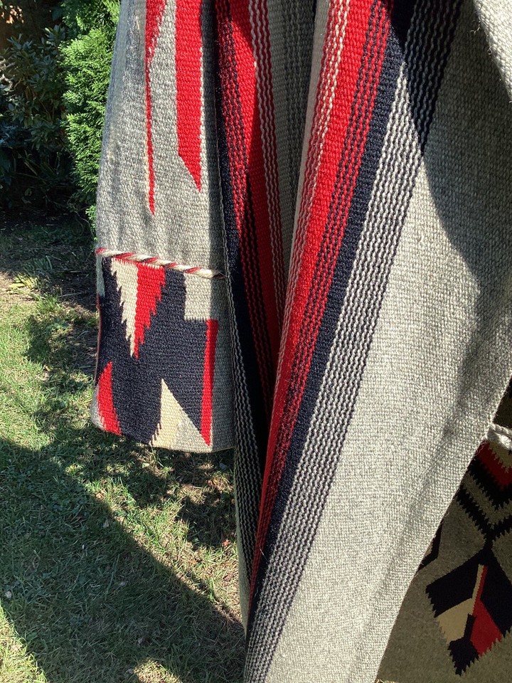 Chimayo Blanket Coat 1930s Native American Granscraft Duster XXL ...