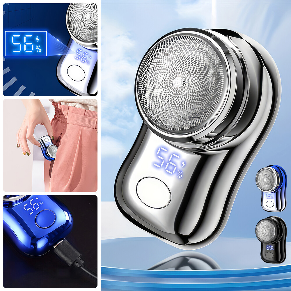 Tragbarer Mini-Elektrorasierer für Männer, wiederaufladbarer USB ...