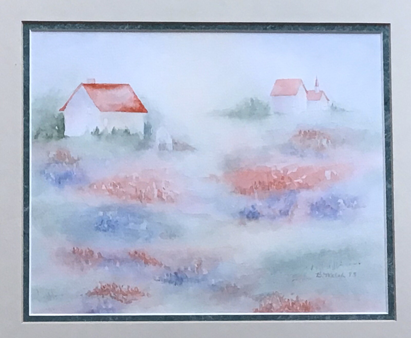 Delightful Original Vintage Watercolor Painting Hand Signed B. Walsh 93 ...