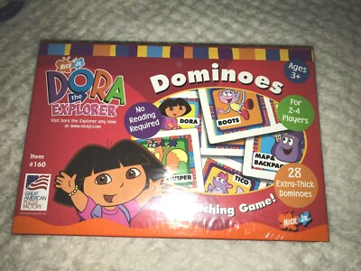 Dora The Explorer Dominoes Game 28 Piece Set Box Complete Game Nick Jr ...