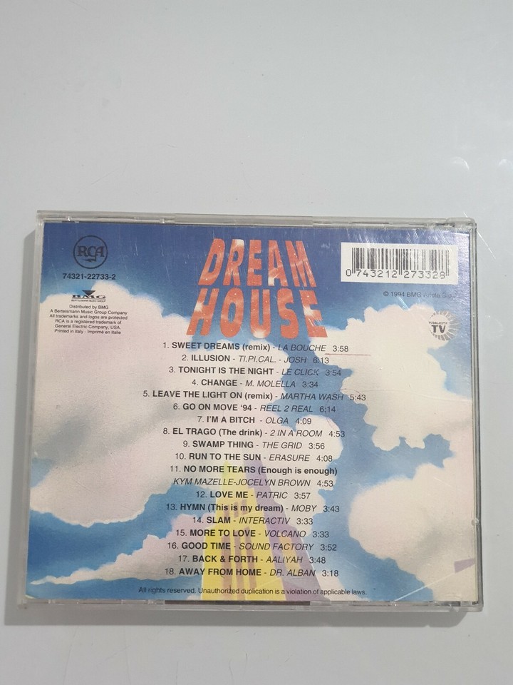 Dream House CD Compilation Rca Press 1994 BMG Ariola 74321-22733-2 ...