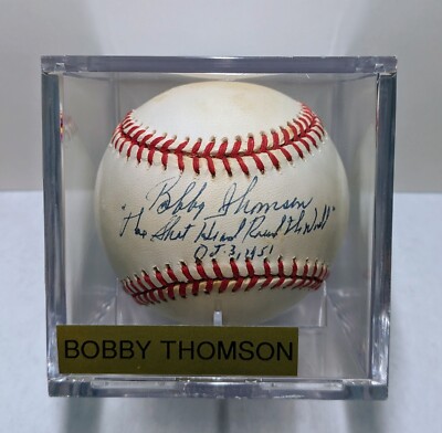 Bobby Thompson Signed ONL Baseball "The Shot That Was Heard Around The ...