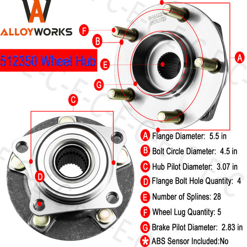 AWD Rear Wheel Hub Bearing For 2007-2012 Mazda CX-7 Grand Touring GS 2 ...