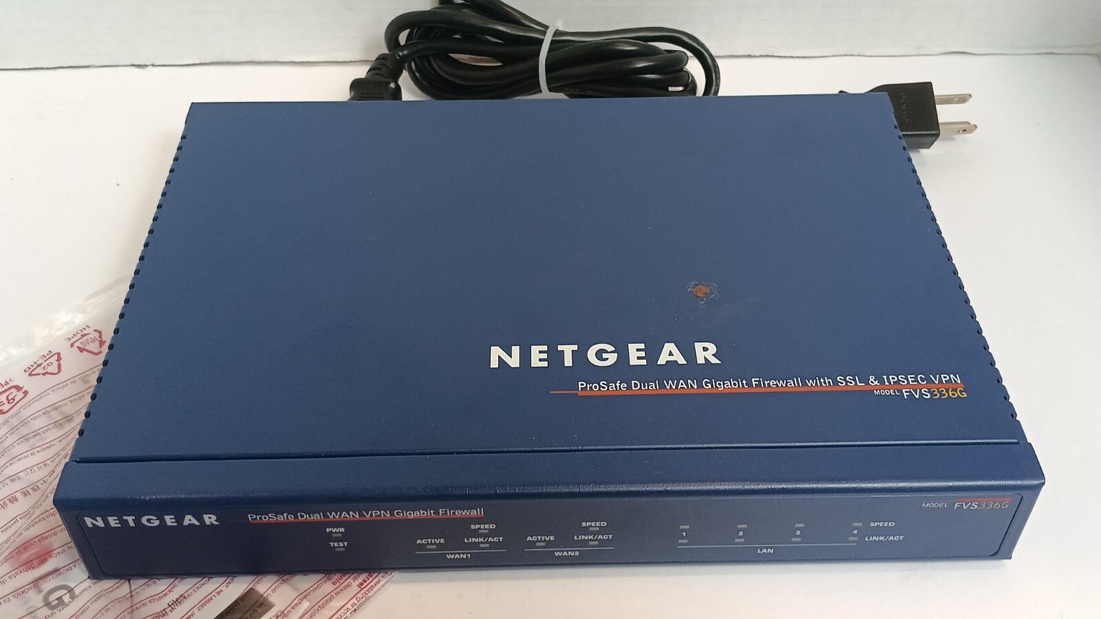 NETGEAR ProSafe FVS336G VPN Firewall Dual WAN Gigabit SSL & IPSEC VPN ...