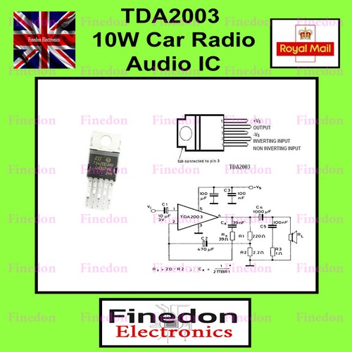 TDA2003 A IC Audio Hi Fi Radio Car Power Amplifier 10w ZIP-5 improved ...