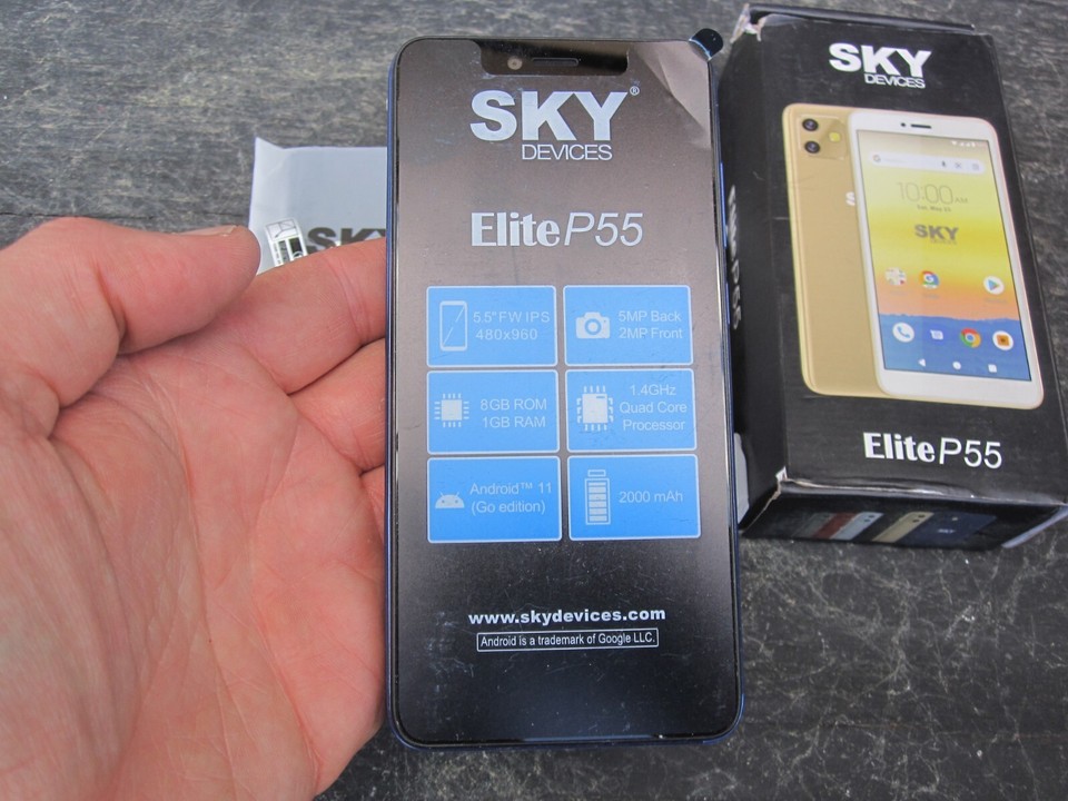 Sky Devices Elite P55 4G LTE Dual SIM Unlocked Blue Android Smartphone ...