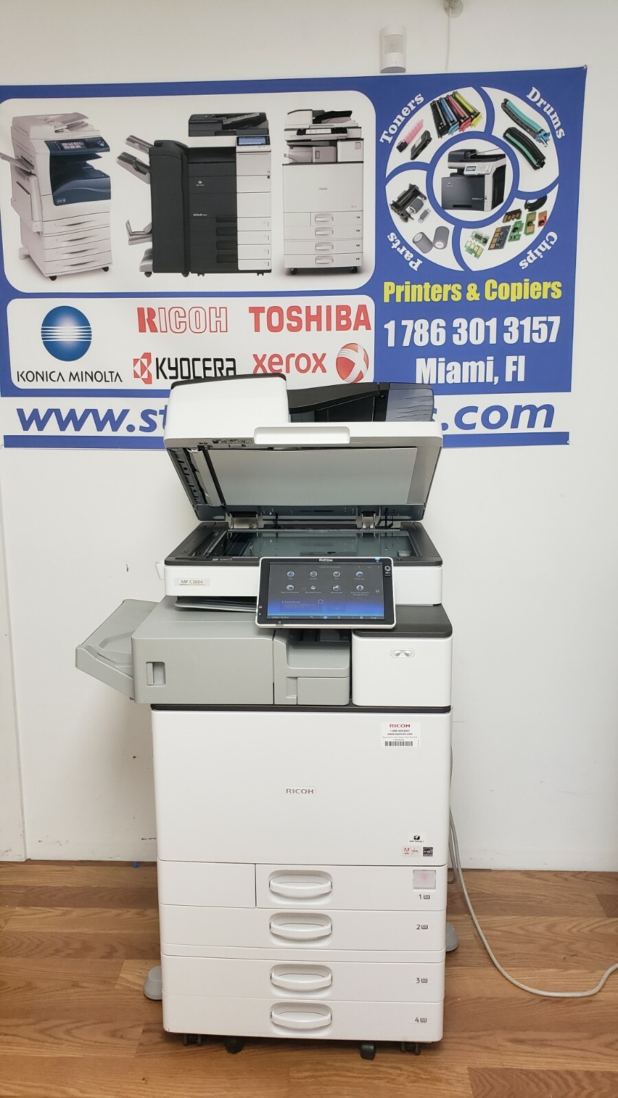 Ricoh MPC 3504 MP C3504 Laser Color Printer, Copier Scanner Tabloid 35 ...