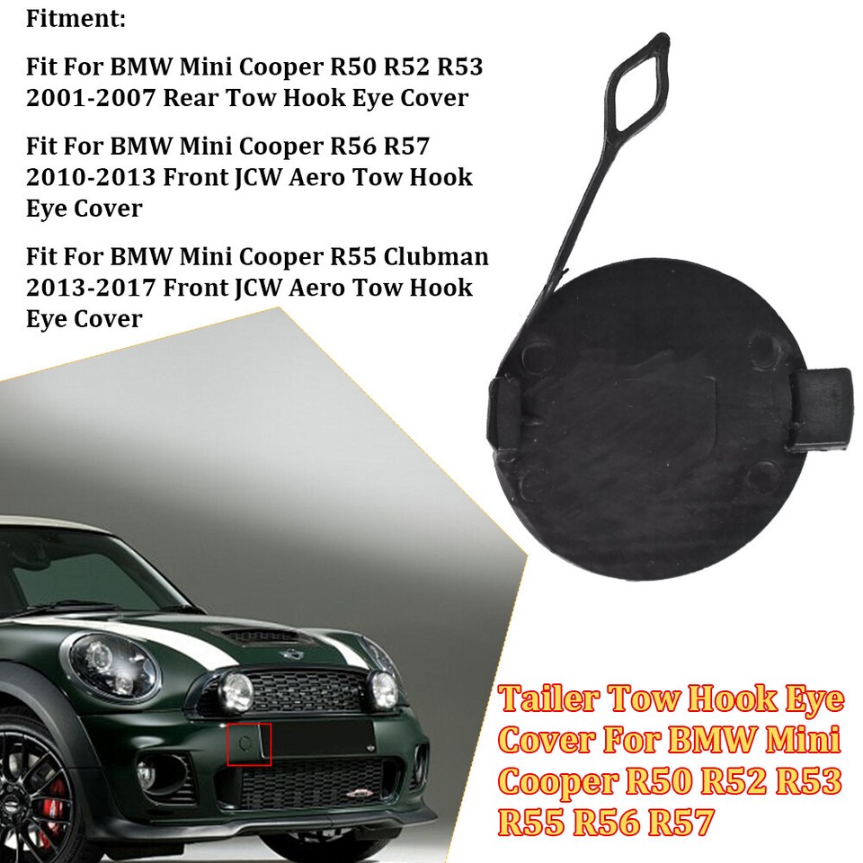 Tailer Tow Hook Eye Cover For BMW Mini Cooper R50 R52 R53 R55 R56 R57 ...