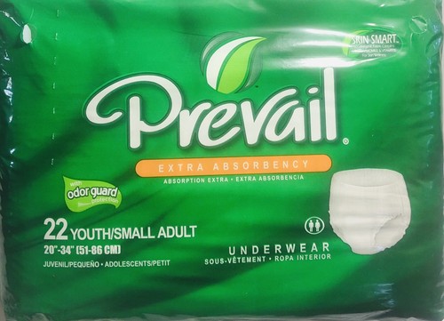 Prevail Extra Absorbency Underwear Diaper Youth/Small Adult Pull On PV ...