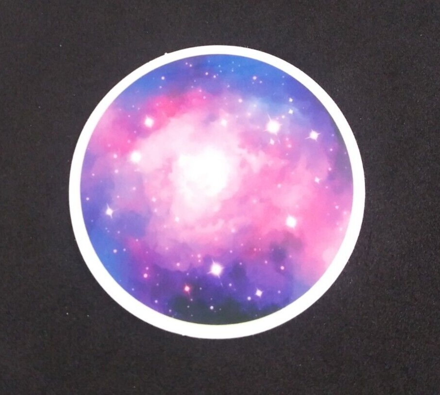 Pink & Purple Universe Stars & Galaxy Sticker 2 1/8" | eBay