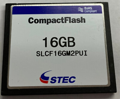 16GB SLCF16GM2UI STEC Industrial Grade Temp Compact Flash CF Card -40C ...